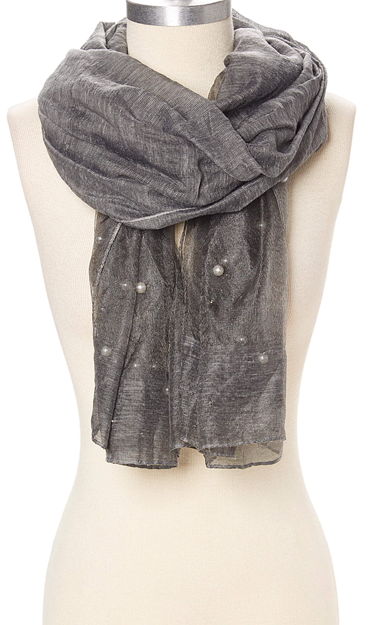 Womens Fashion Lightweight Shiny Beaded Glitter Sparkly Scarf Evening ...