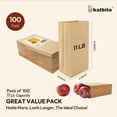 Katbite 6.1 inch Kraft Paper Bags, Brown Disposable Bread and Snack ...