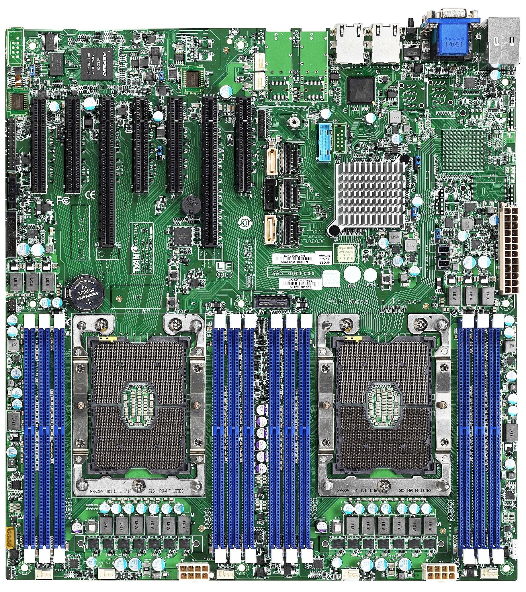 Tyan Tempest CX S7103 S7103GM2NR Motherboard - Dual Socket LGA3647 ...