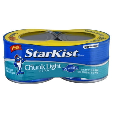 StarKist Chunk Light Tuna in Water, 5 Ounce Cans, Pack of 12, High ...