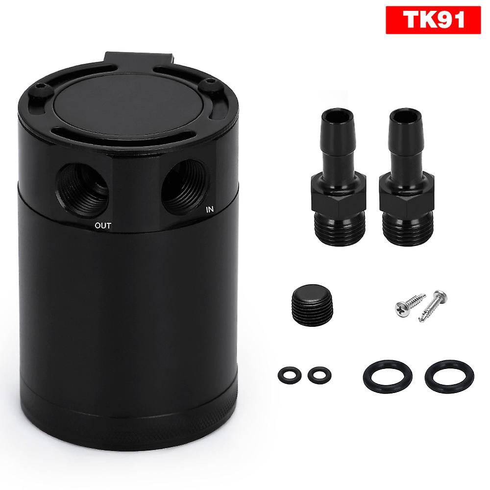 Vr - New 3/8" Npt Inlet Outlet 2-port Compact Baffled Oil Catch Can ...