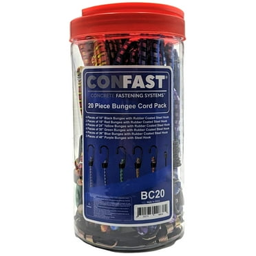 SmartStraps Adjustable Super Strong Bungee Cords, Assorted Sizes, Long ...