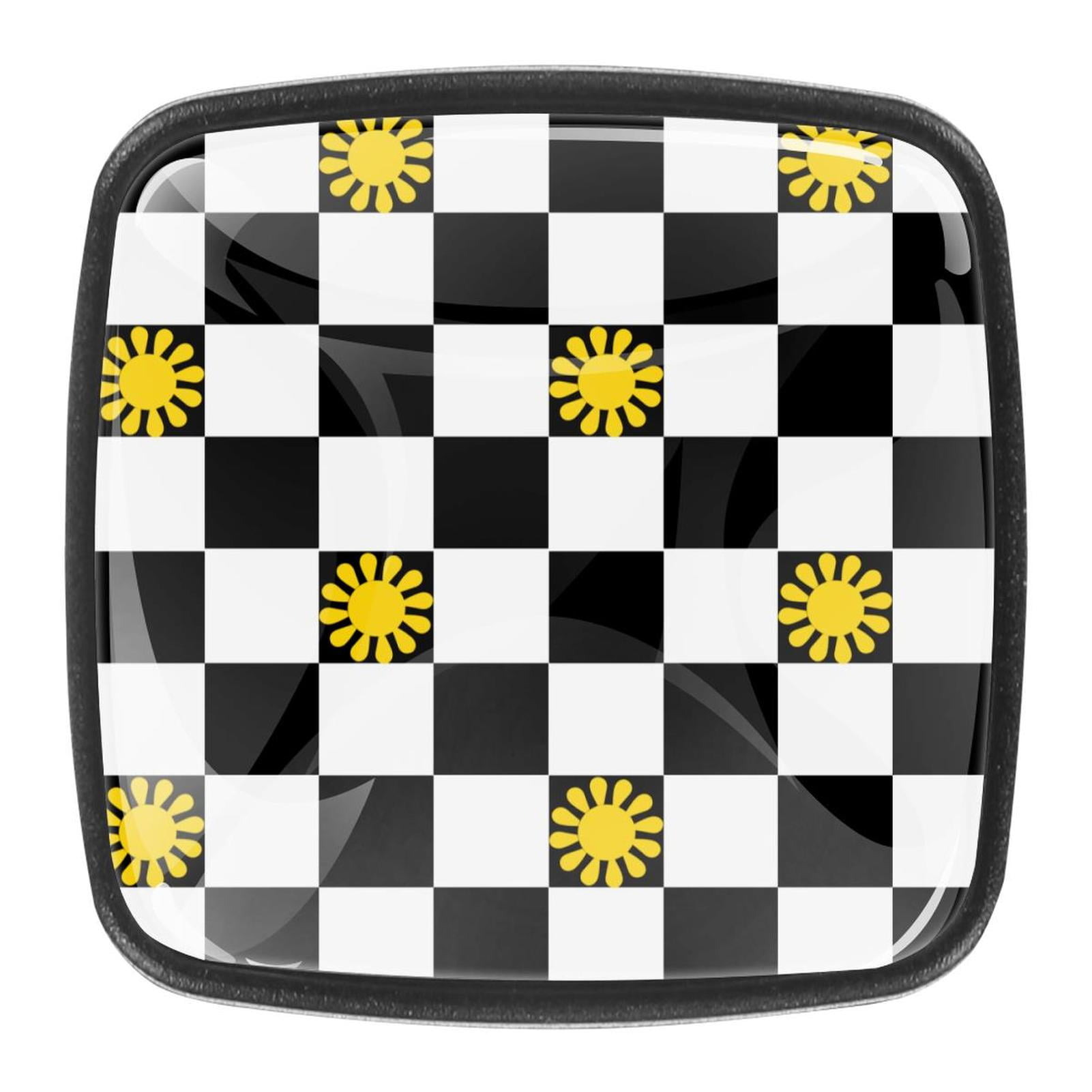 4 Pcs Square Cabinet Handle Cupboard Knob Drawer Pulls Handle Lattice ...