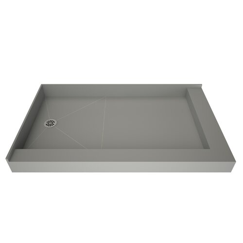 Tile Redi 48'' x 30'' Double Threshold Shower Base with Drain Plate ...