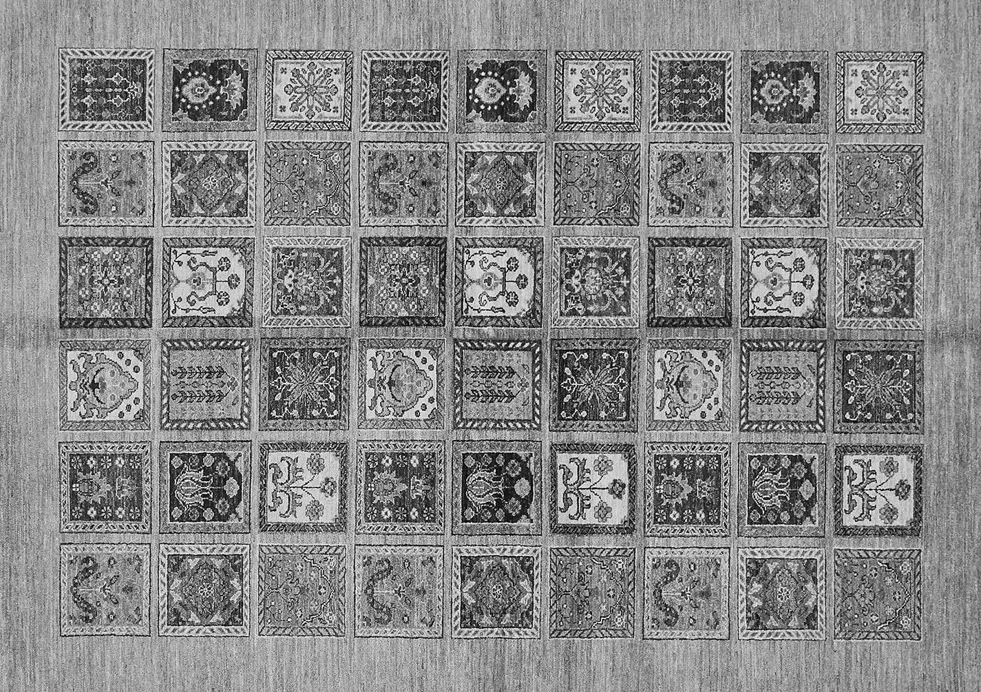 Ahgly Company Indoor Rectangle Abstract Gray Modern Area Rugs, 2' x 4 ...