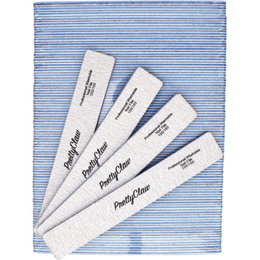 Salvmary 50 Pcs Disposable Zebra Nail Files 100/180 Grit Double Sided ...