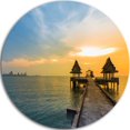 Design Art Walking Path to Temple in The Sea' Ultra Glossy Sea Bridge ...