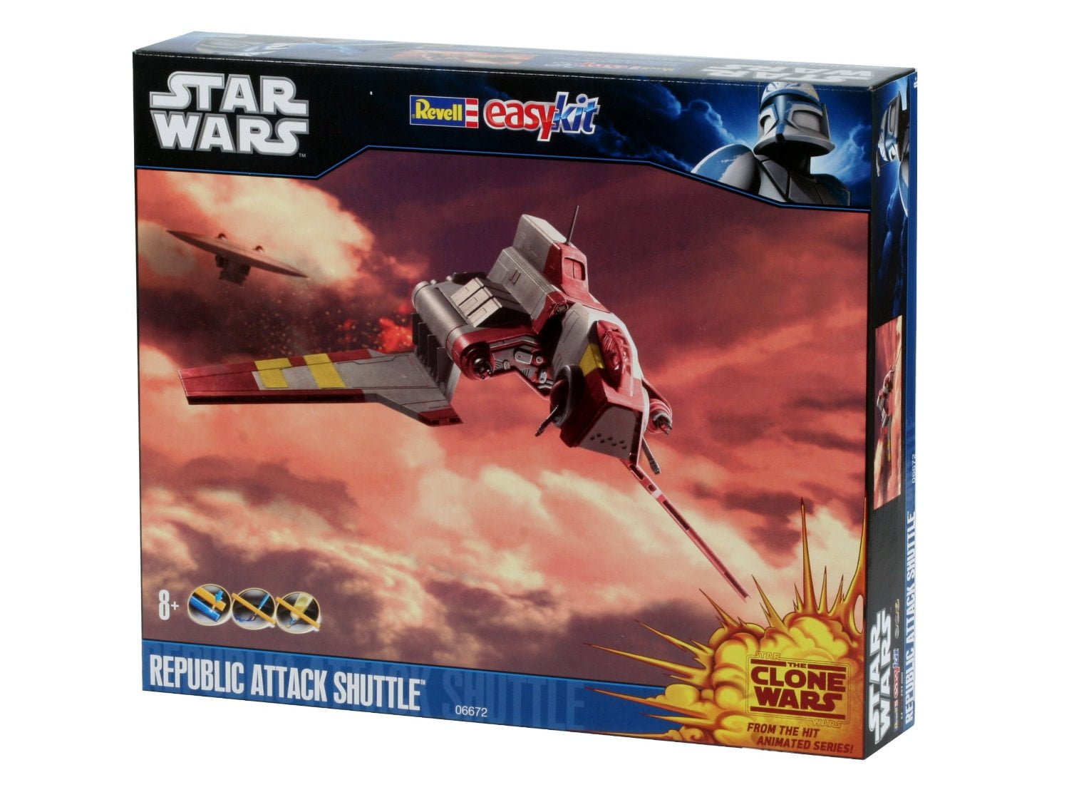 Revell 6672 Star Wars Clone Wars: Republic Attack Shuttle - Walmart.com