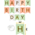 Meant2ToBe Happy Birthday Banner, Pink Green White Glitter Decorations ...