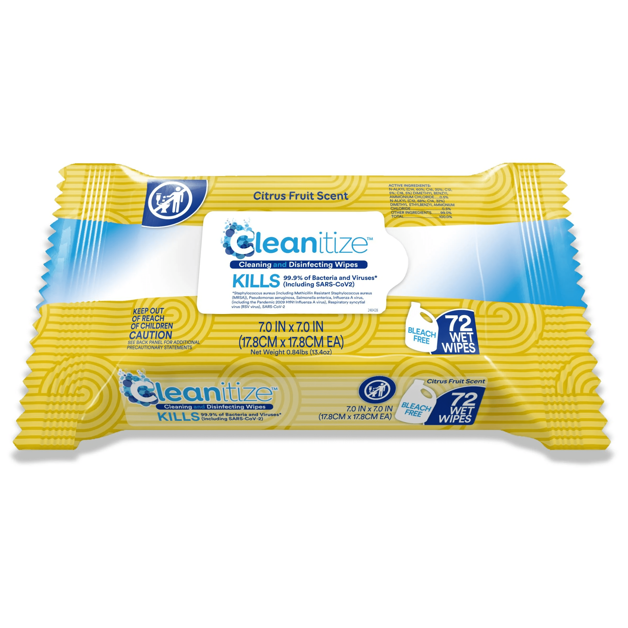 Cleanitize Cleaning and Disinfecting Wipes Citrus Fruit Scent 6 Pack of ...
