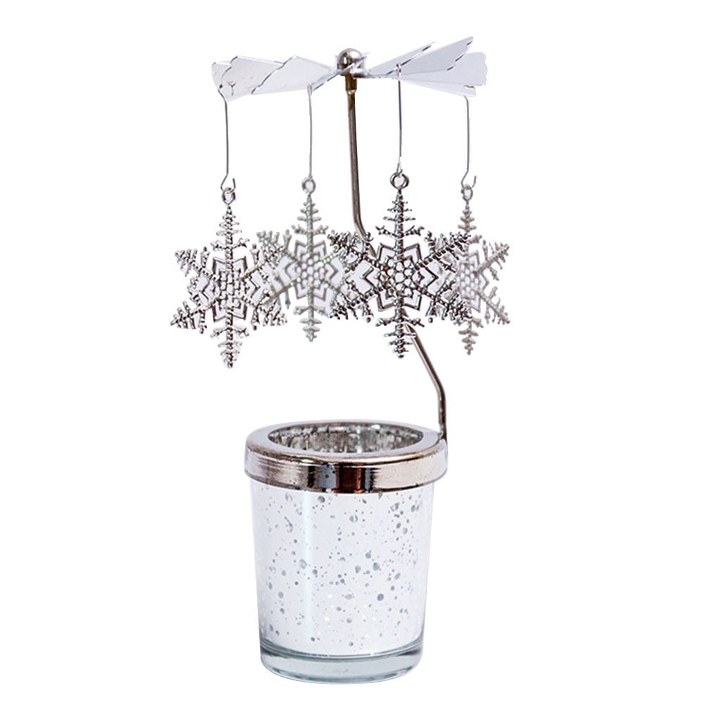 Rotating Carousel Tea Light Hanging Deer Candle Holder Candlestick Room ...