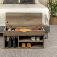 Household Essentials Entryway Storage Bench with Lift-top Lid and 3 ...