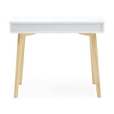 Contemporary Austin Home Office Desk with Storage Drawers, White ...