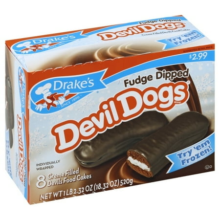 Drake's Family Pack Fudge Dipped Devil Dogs Cakes, 18.32 oz - Walmart.com