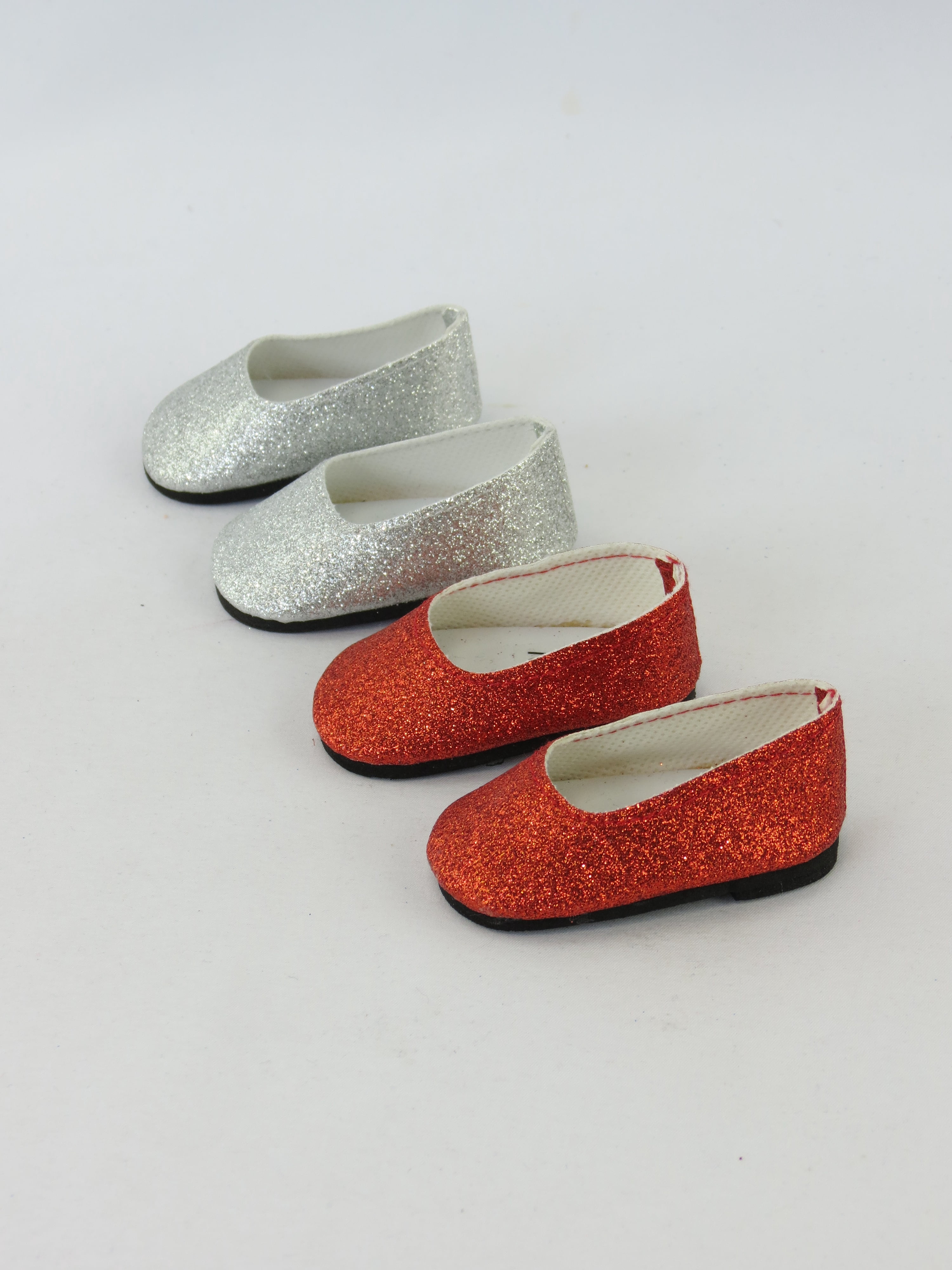 2 Pack of Red and Silver Glitter Flats - Walmart.com