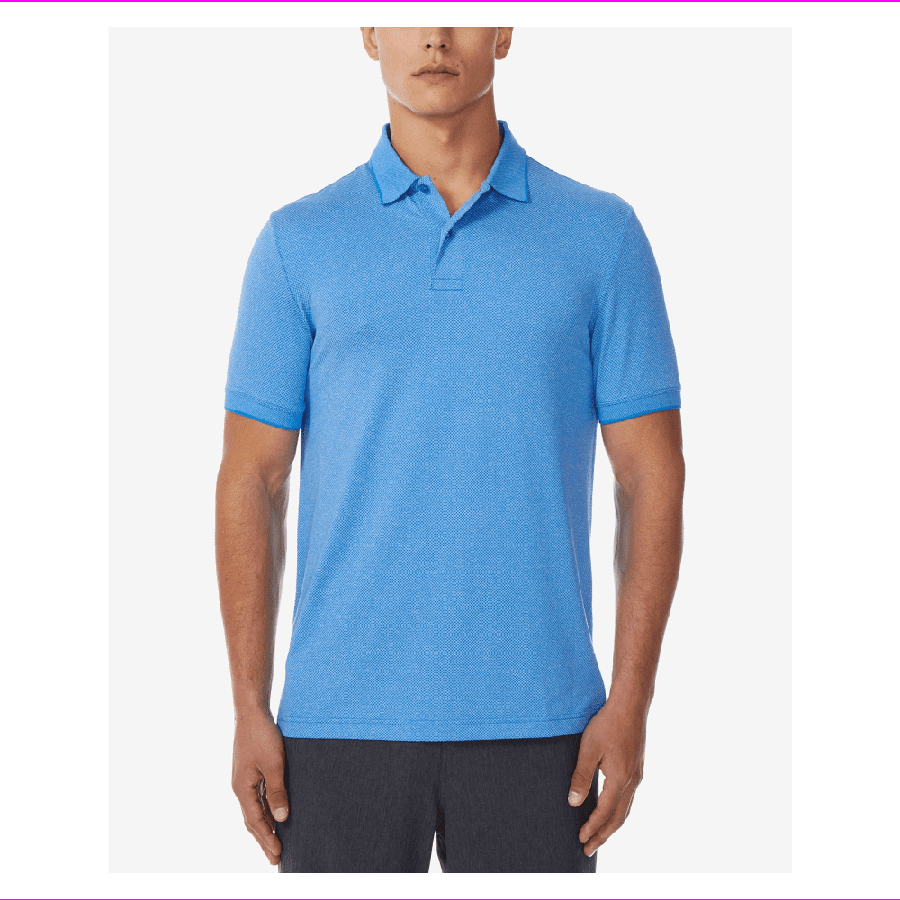 32 Degrees Cool Men’s Performance Polo L/Sea Blue - Walmart.com