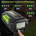 4-Pack 8000mAh OP4060A Battery Replacement for Ryobi 40V Battery and ...