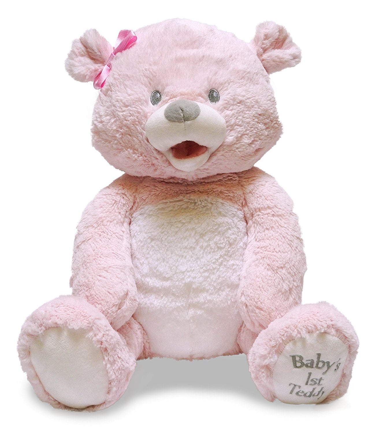 Cuddle Barn - Baby's 1st Singing Teddie - Pink - Walmart.com