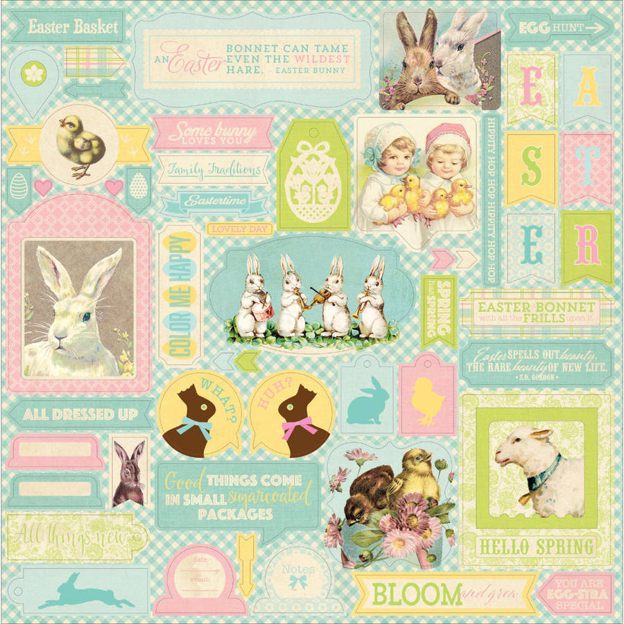 Springtime Cardstock Stickers 12"X12"-Details, Pk 3, Authentique Paper ...