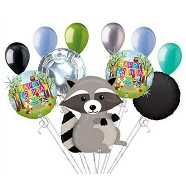 29pc Woodland Creatures Happy Birthday Animals Balloon Bouquet Party ...