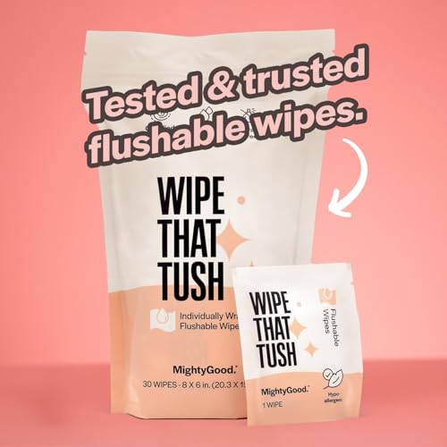 Individually Wrapped Wet Wipes MightyGood Flushable Wet Wipes - 4 Pack ...