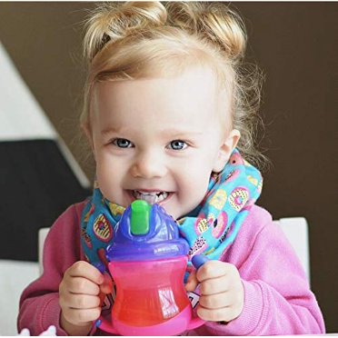Nuby 2 Pack 10 Ounce Flip-It Straw Cup, Colors May Vary - Walmart.com