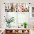 3 Piece Kitchen Curtains and Valances Set World Map Cafe Curtains 36 ...