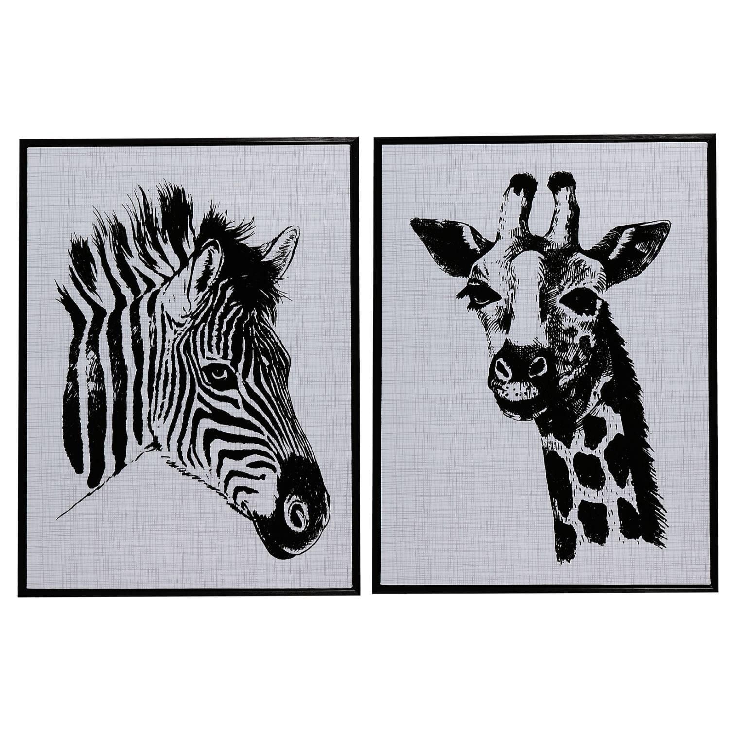 Click here for Ih Casadécor Framed Canvas & Felt Wall Art (Zebra/... prices