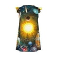 Coaee Space Planet Printed Girls Nightgowns, Short Sleeve Nightdress, Comfortable for Sleeping ...
