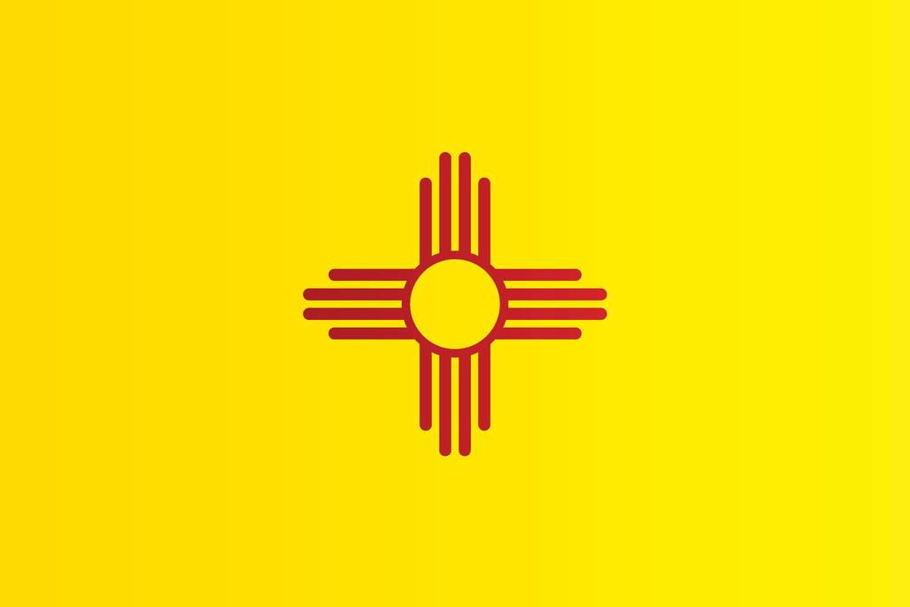 New Mexico State Flag Official State Zia People Red Sun Symbol Yellow ...