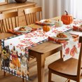 Autumn Pumpkins Dog Table Runner 13x36in Non-Slip Cotton Linen Table ...