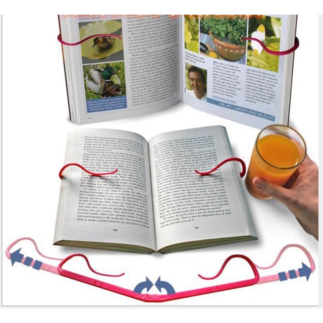 Pink Hand-Free Book Stand(holds books from 5" to 7" wide on one side ...
