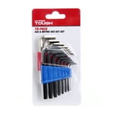 Hyper Tough 16 Piece Hex Key Set with 8 SAE and 8 Metric Sizes Durable ...