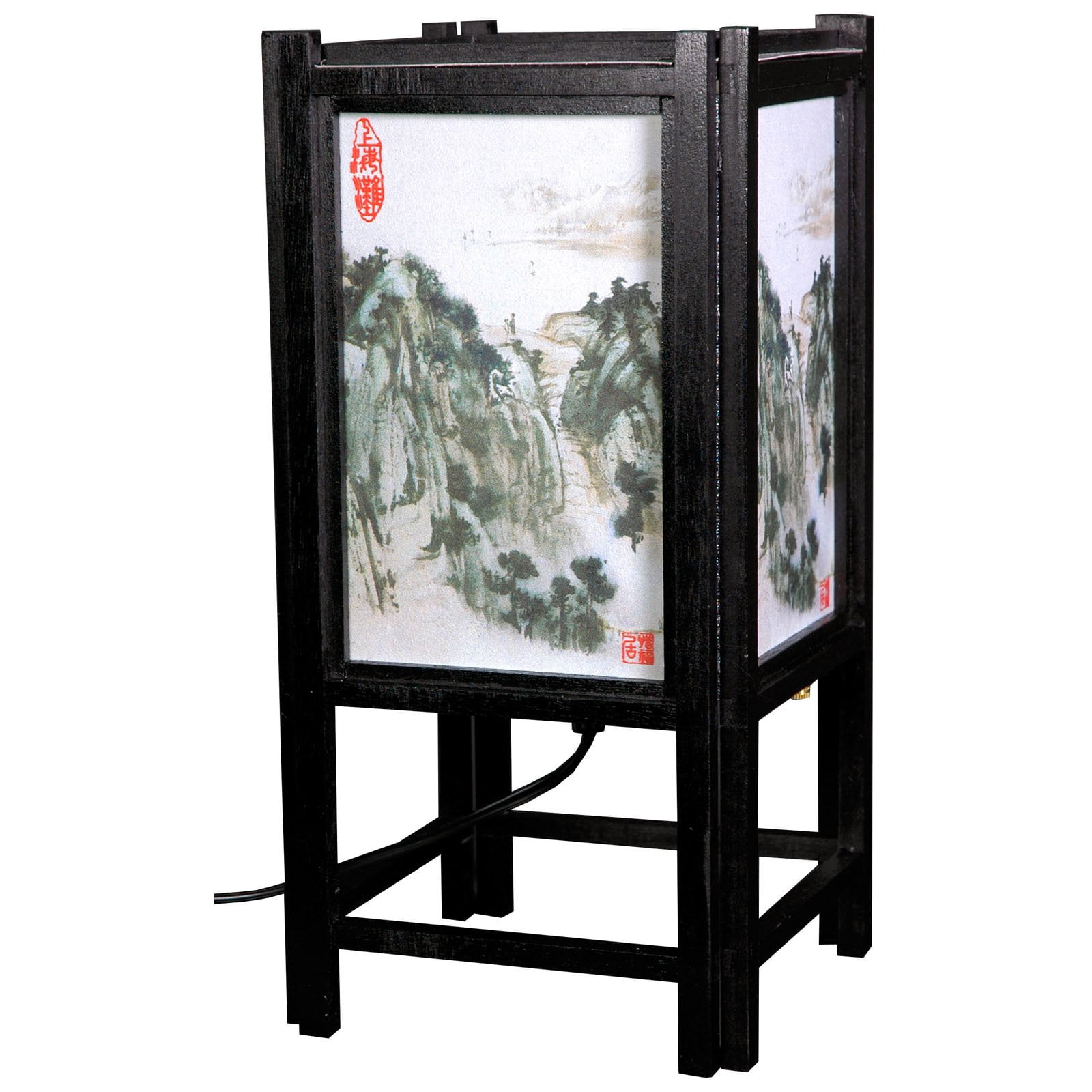 Oriental Furniture 14" Art Shoji Lamp, decorative piece, table lamp ...