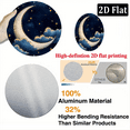 2D Flat, 1pc 8x8 Inch Aluminum Moon Stars Round Wall Decor Sign ...