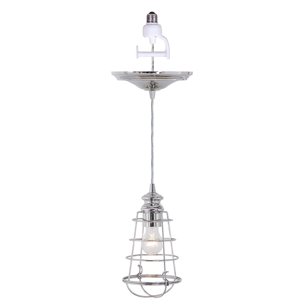 Instant Pendant Recessed Light Conversion Kit Brushed Nickel Wire Cage ...