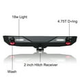 Vijay Texture Rear Bumper with Spotlights Fits 2018-2024 Jeep Wrangler ...