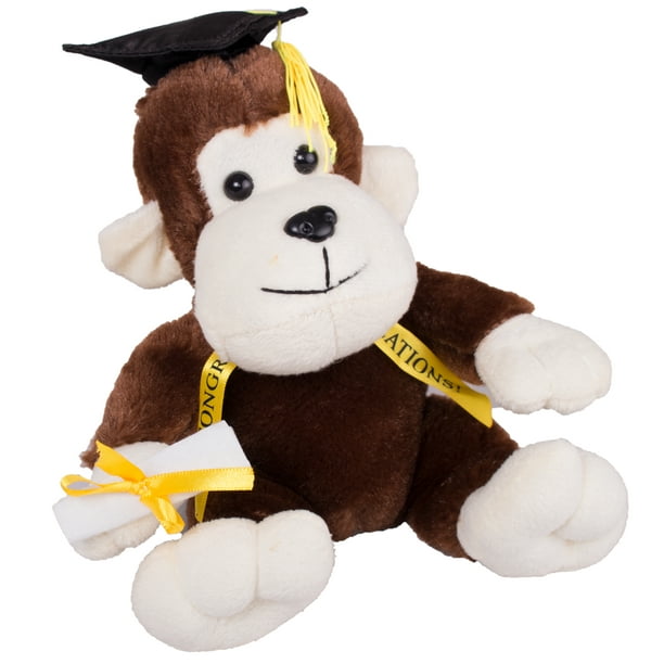Veil Entertainment Graduation Monkey with Diploma 7.5" Plush Animal ...