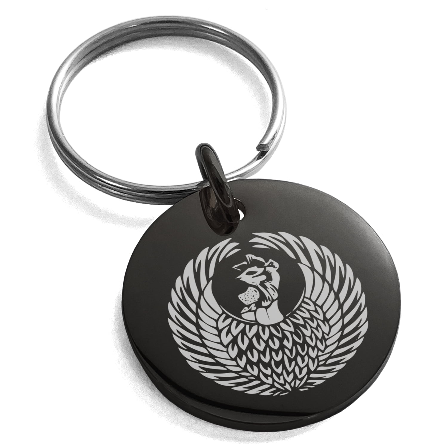 Stainless Steel Hatano Samurai Crest Engraved Small Medallion Circle ...
