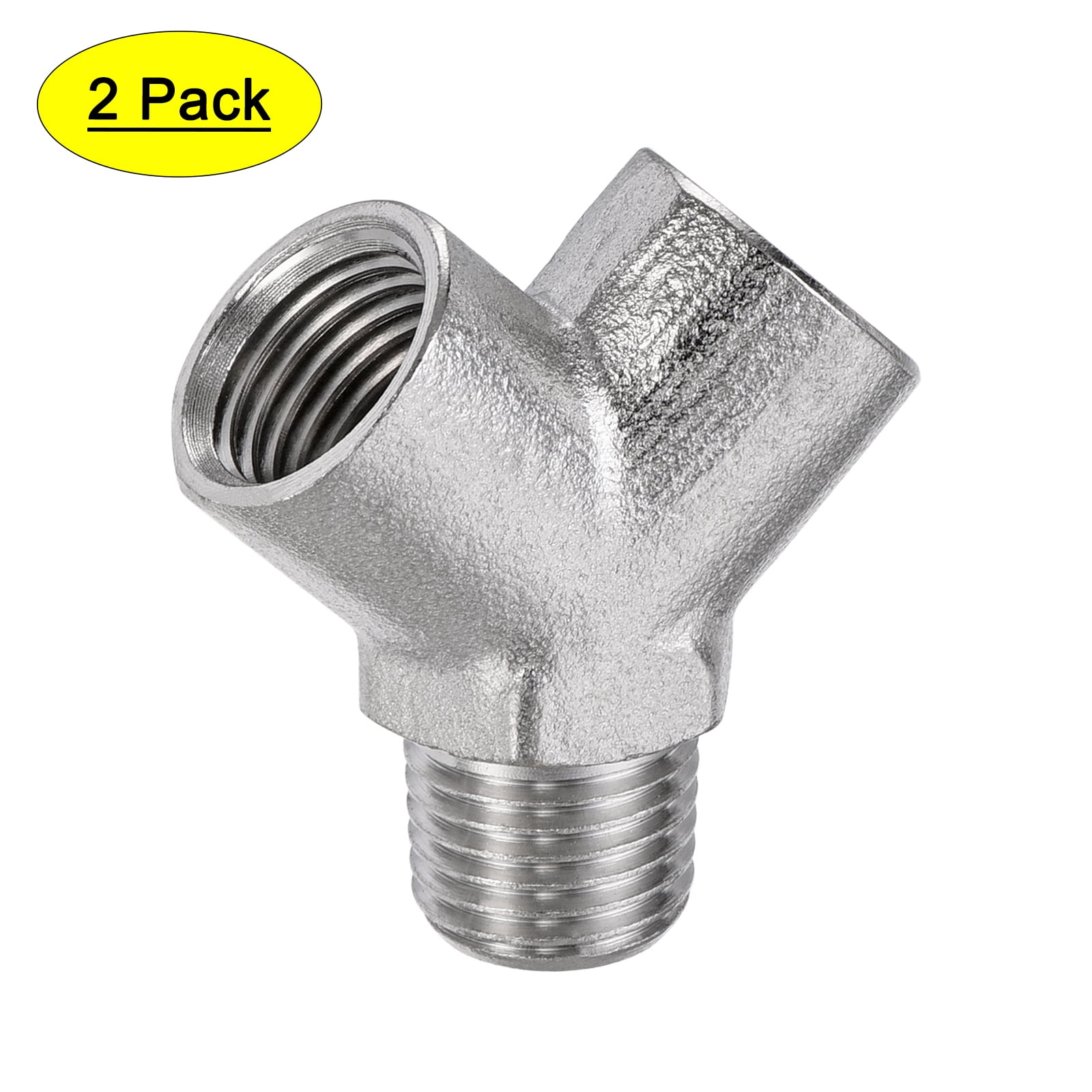 Uxcell 1/4" NPT Female x 1/4" NPT Female x 1/4" NPT Male Y Shape Brass ...