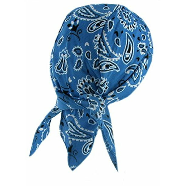Paisley Doo Rag Du Rag Do Spandex Bandana Headwrap w SWEATBAND Chemo ...