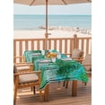 Birch Trees Rectangle Outdoor Tablecloth with Umbrella Hole Spring ...