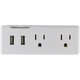 GE Pro 2-Outlet 2-USB Port Charging Station, White, 35805 - Walmart.com
