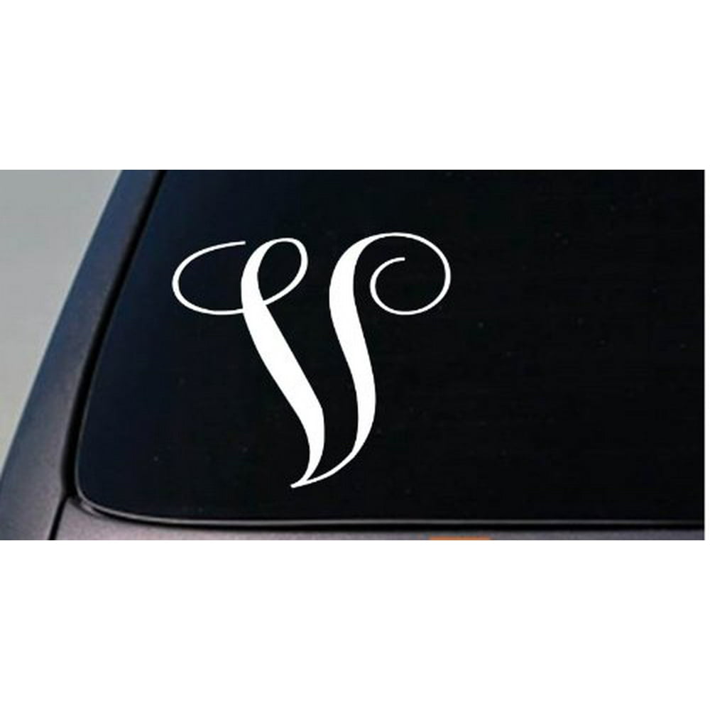 LETTER V 6" monogram sticker decal truck car window teach craft ...