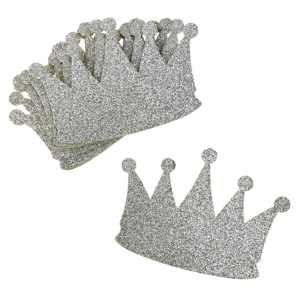 EVA Glitter Foam Crown Cut-Outs, Silver, 2-1/2-Inch, 10-Count - Walmart.com