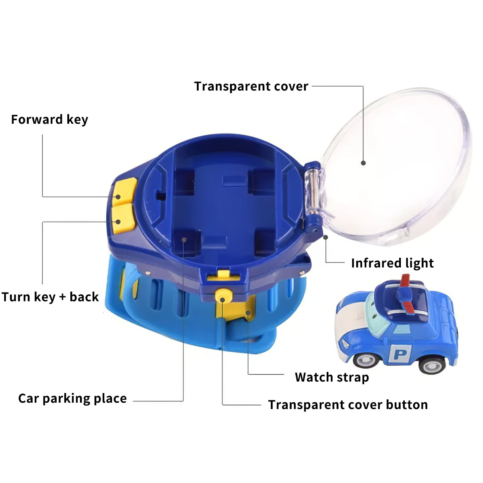 Buy Toma Cartoon RC Race Car Radio Watch Remote Control Cars USB ...