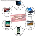 Ubotie Portable Bluetooth Colorful Computer Keyboards Wireless Mini