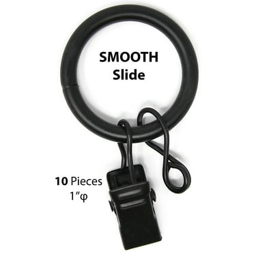 Mainstays Black Curtain Clip Rings, Set of Seven - Walmart.com