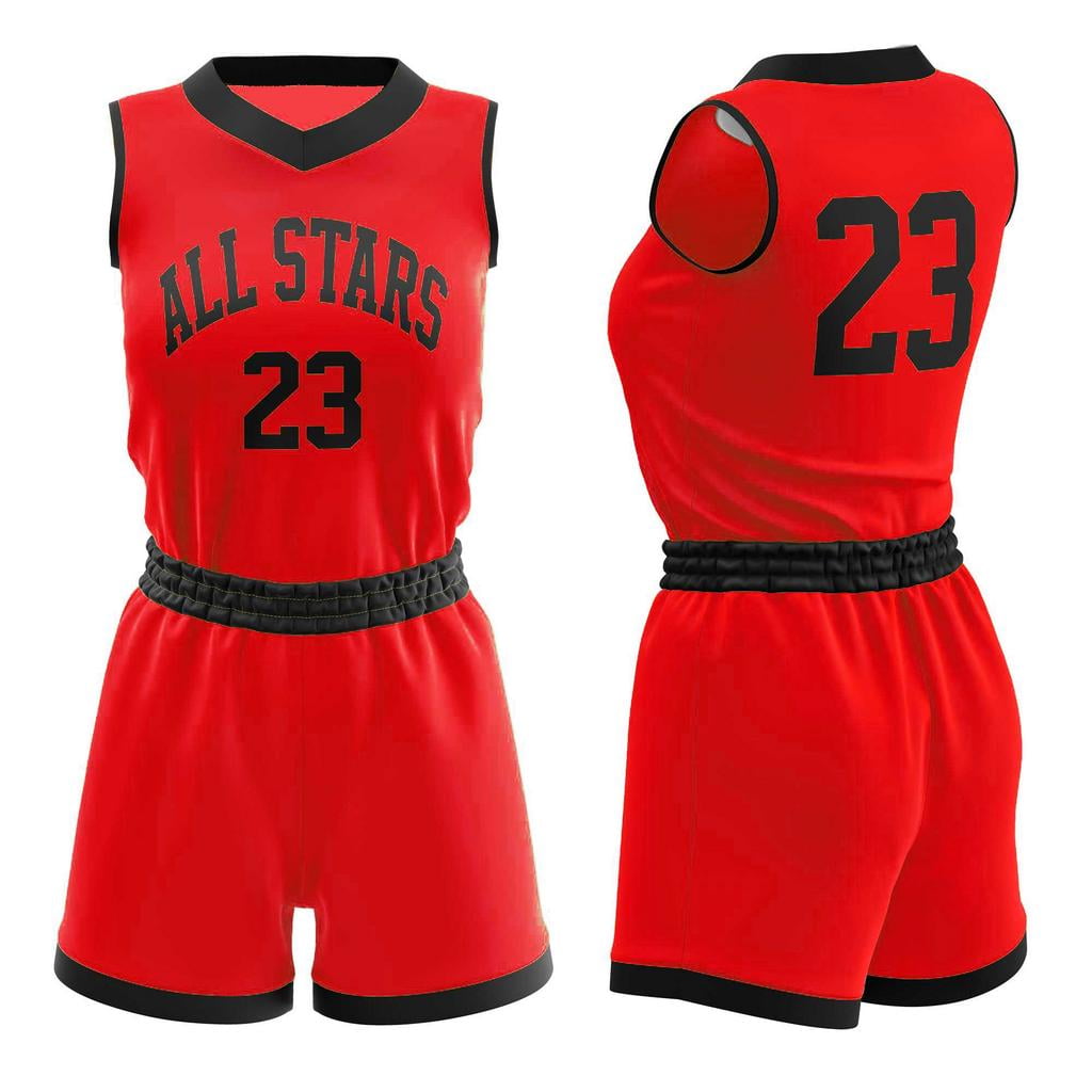 Basketball Girls Uniforms. MOQ 10 Kits. Red. - Walmart.com
