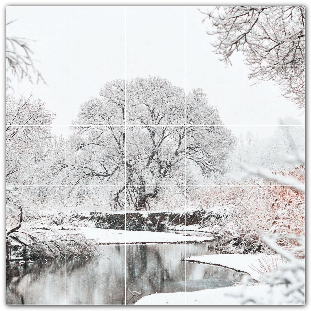 Picture-Tiles.com: Winter Ceramic Tile Wall Mural WAL501227-55XL. 60"W ...